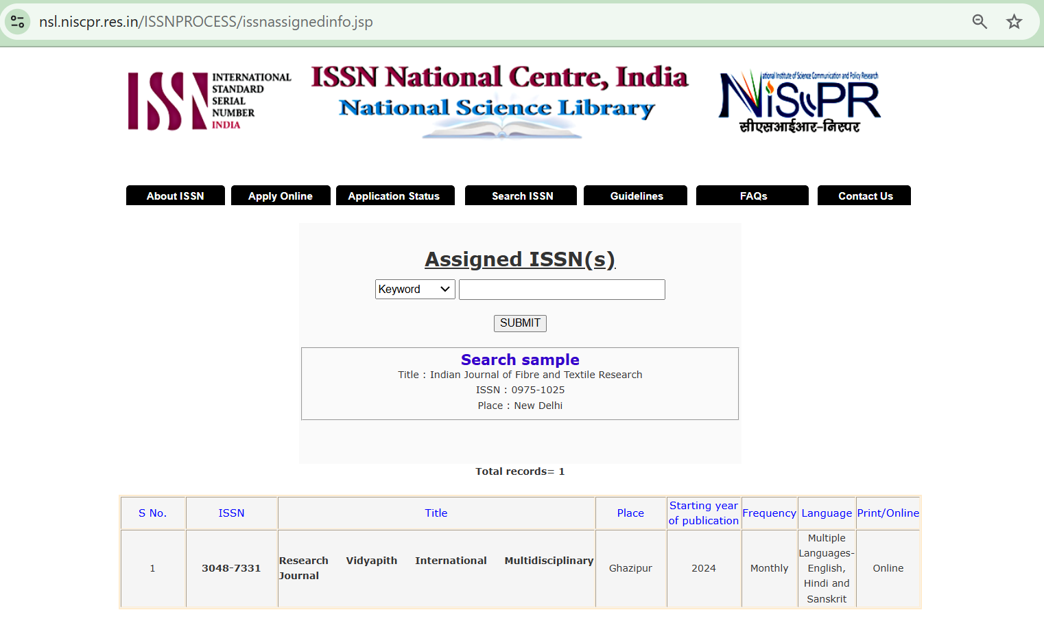 Research Vidyapith International Multidisciplinary Journal - Publish ...